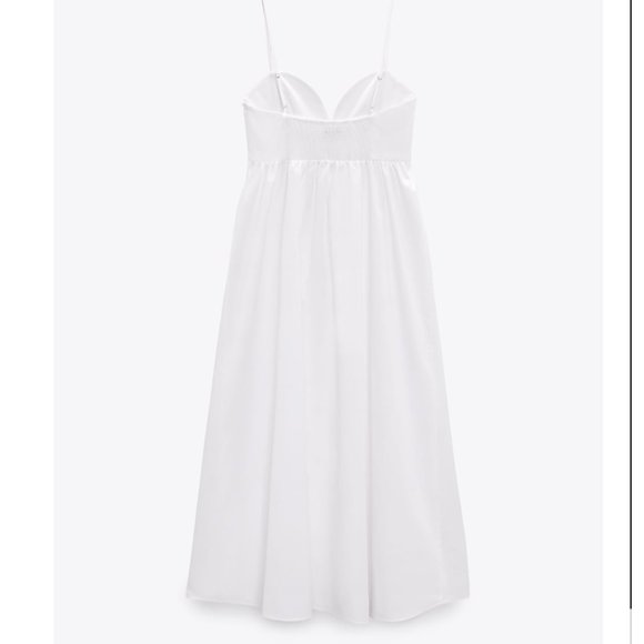 Zara | Dresses | Nwt Zara Voluminous Midi Dress White | Poshmark